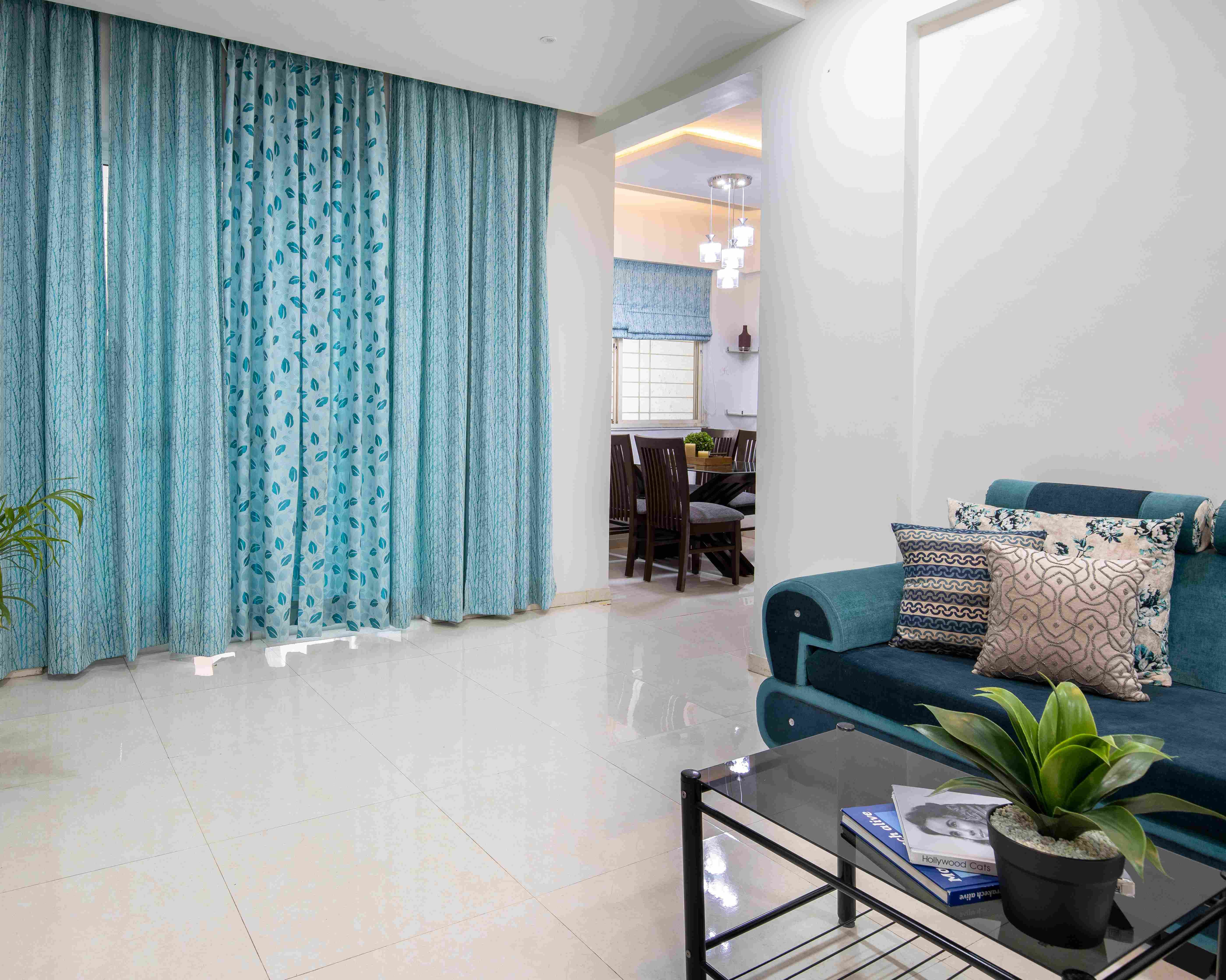 Light-Coloured Flooring Design With A Glossy Finish | Livspace