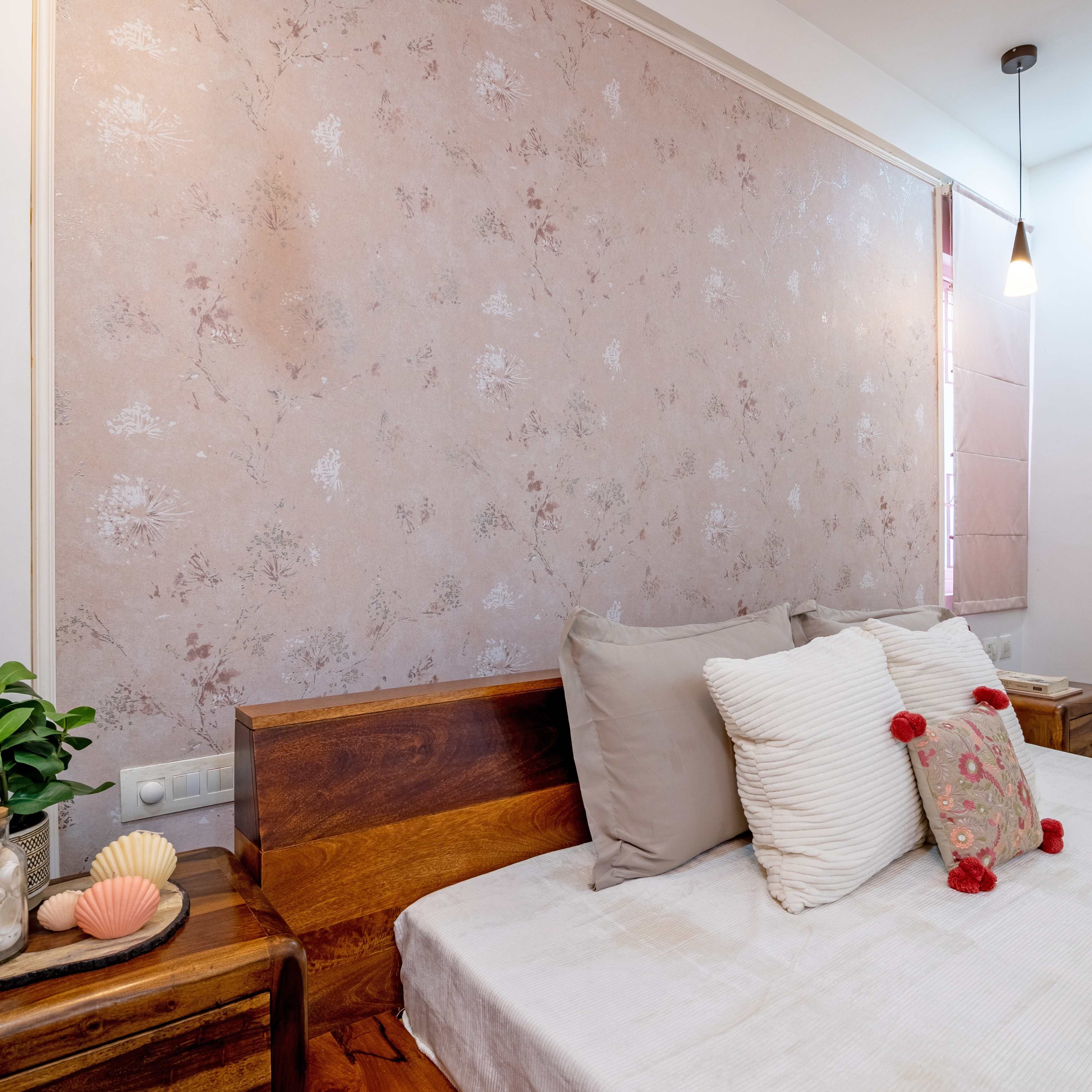 Light Pink Wallpaper For Bedrooms | Livspace