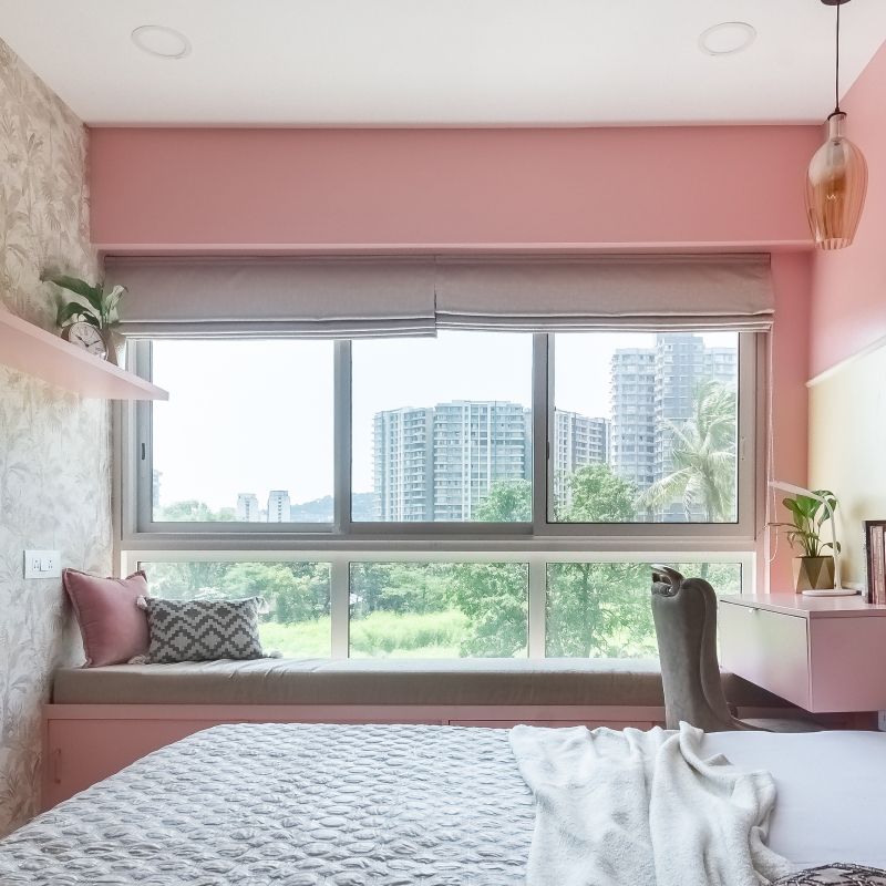 Sliding Window Design With Attached Storage | Livspace