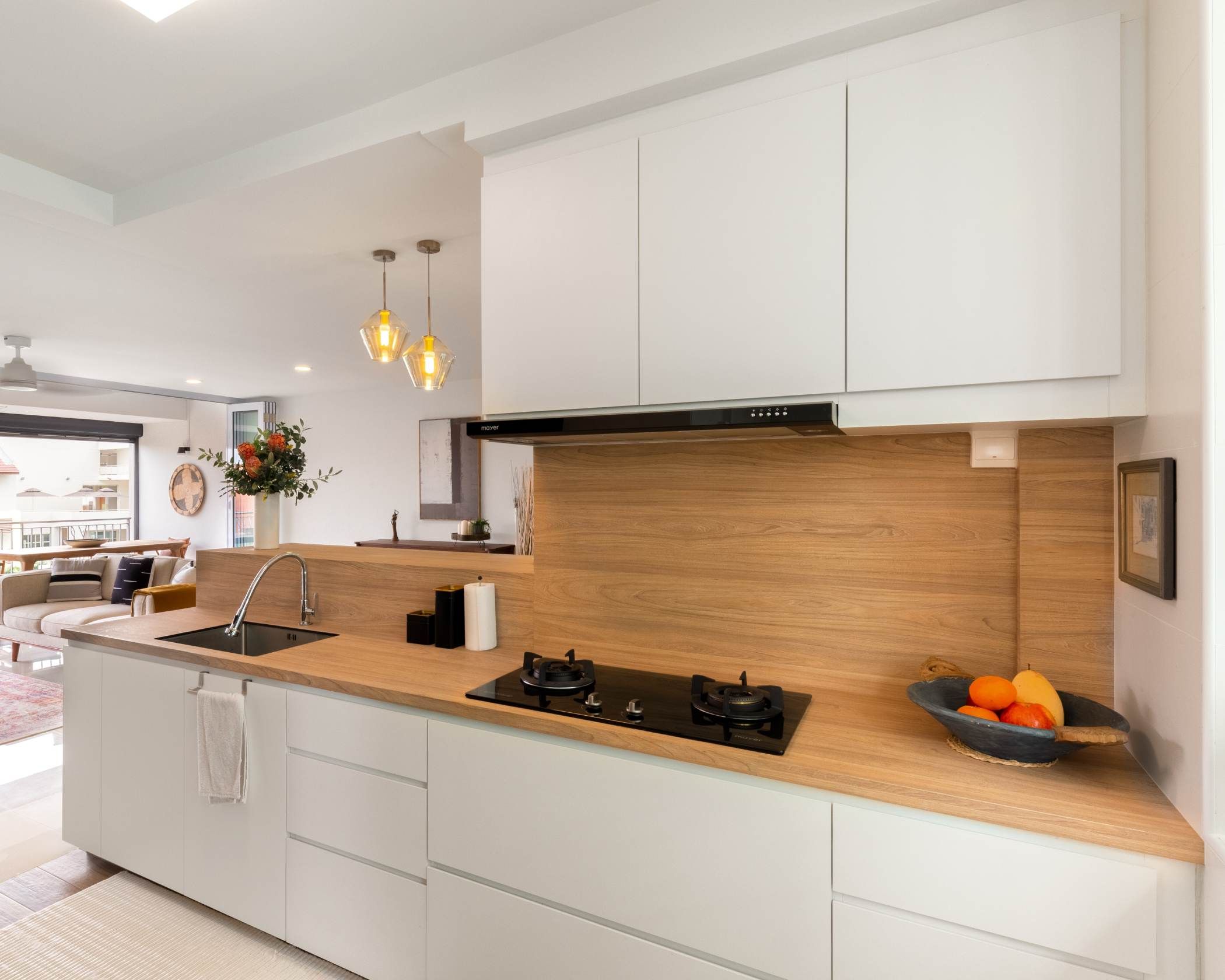 Clean White Laminate Design For Kitchens | Livspace