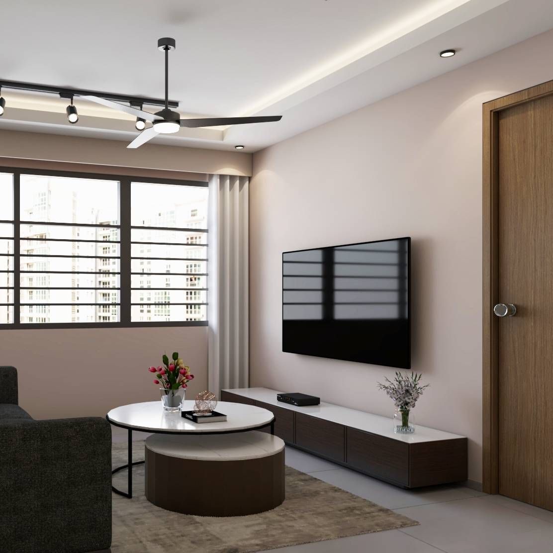 Wooden TV Console Design With Drawers | Livspace