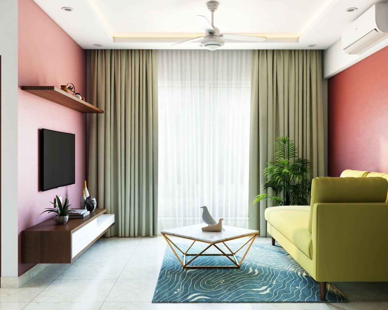 Spacious Gypsum Ceiling Design | Livspace