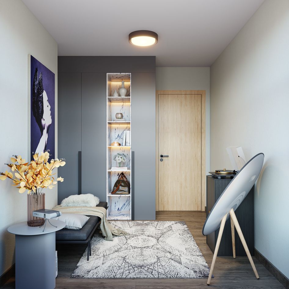 Contemporary Design With Open Storage Units | Livspace