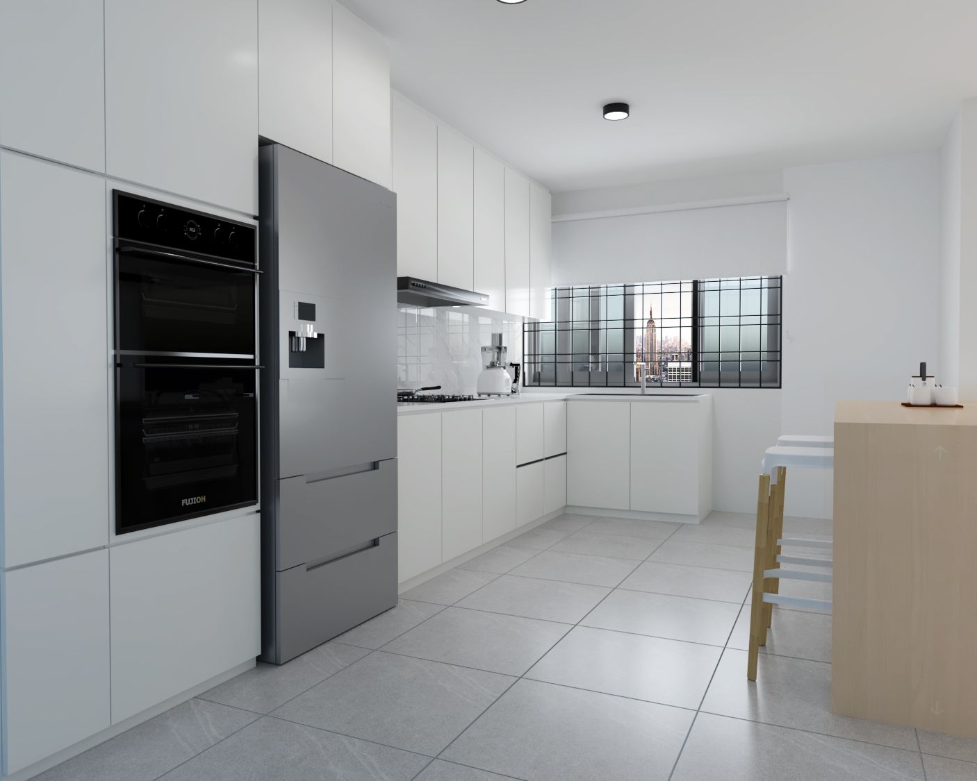 Modular Kitchen Design With Seating Options | Livspace