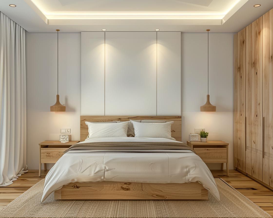 Contemporary False Ceiling Design with Recessed Lights and Cove Lights ...