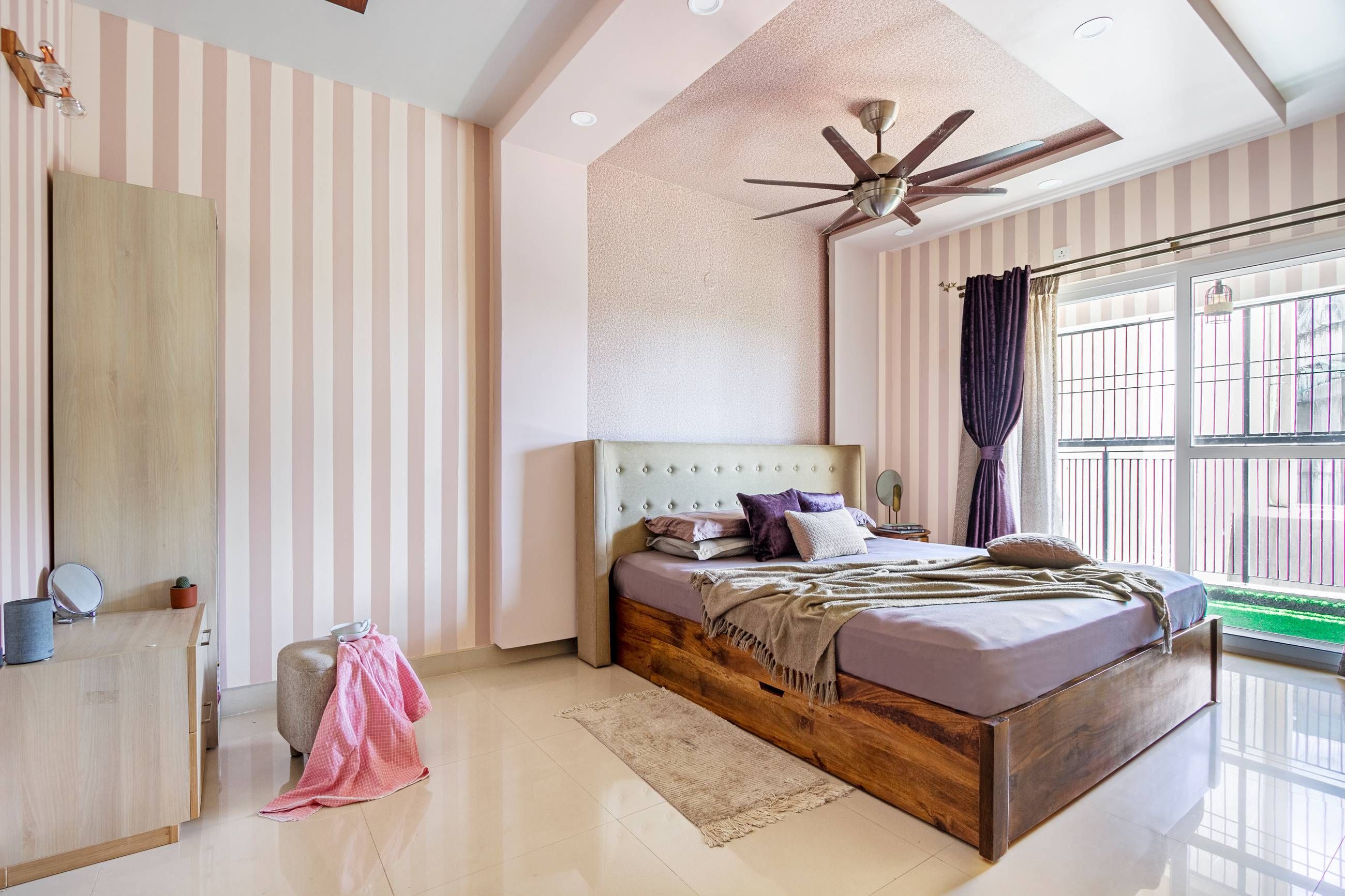Pink POP Ceiling-To-Wall Design | Livspace
