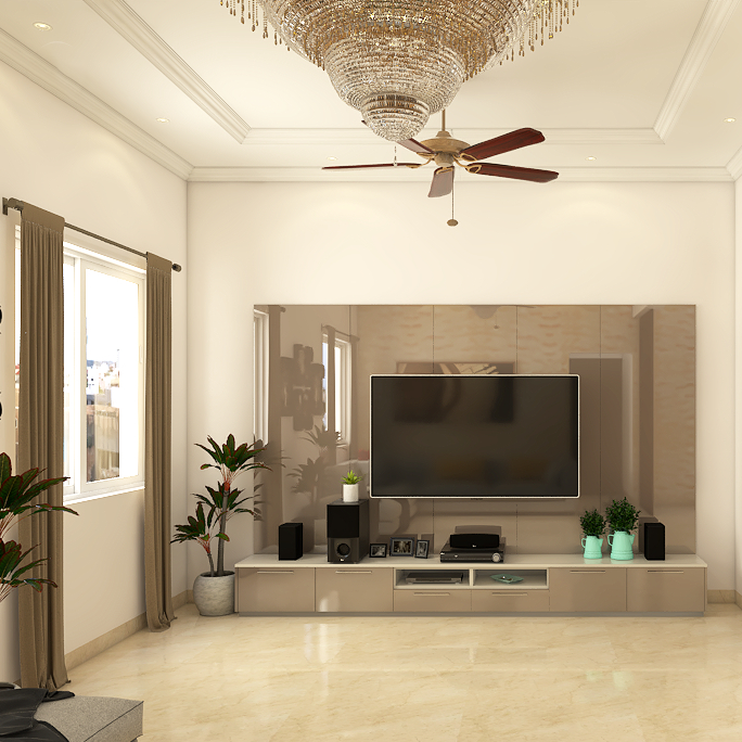 Multi-Functional Convenient Classic Style TV Unit Design | Livspace