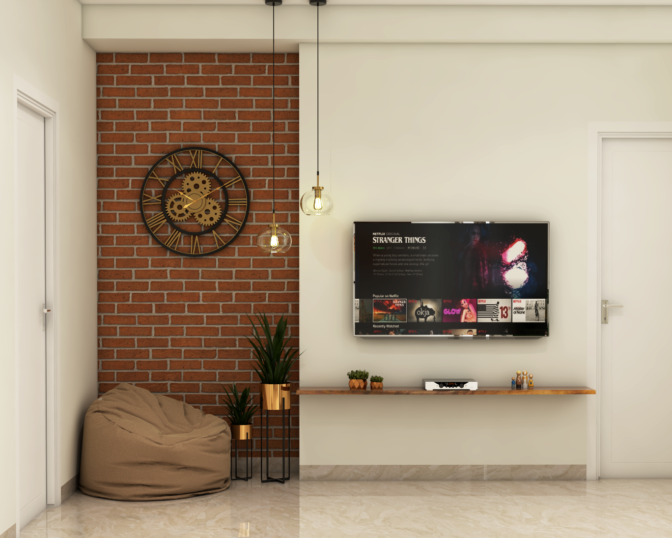 Low Maintenance Modern TV Unit Design | Livspace