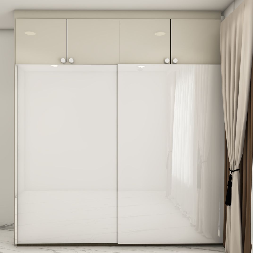 Max Convenience Pastel Shaded Sliding Wardrobe Design | Livspace