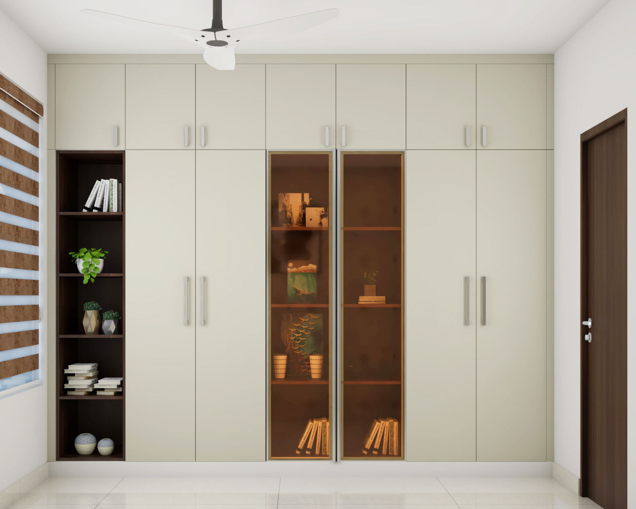 Convenient Maximum Storage Modern Themed Spacious Wardrobe Design| Livspace
