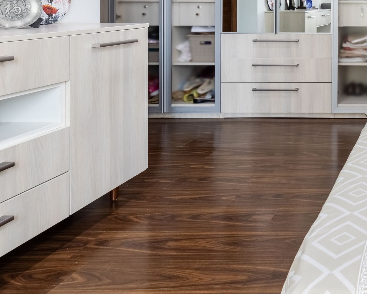 Brown Rectangular Flooring Design With A Wooden Finish | Livspace