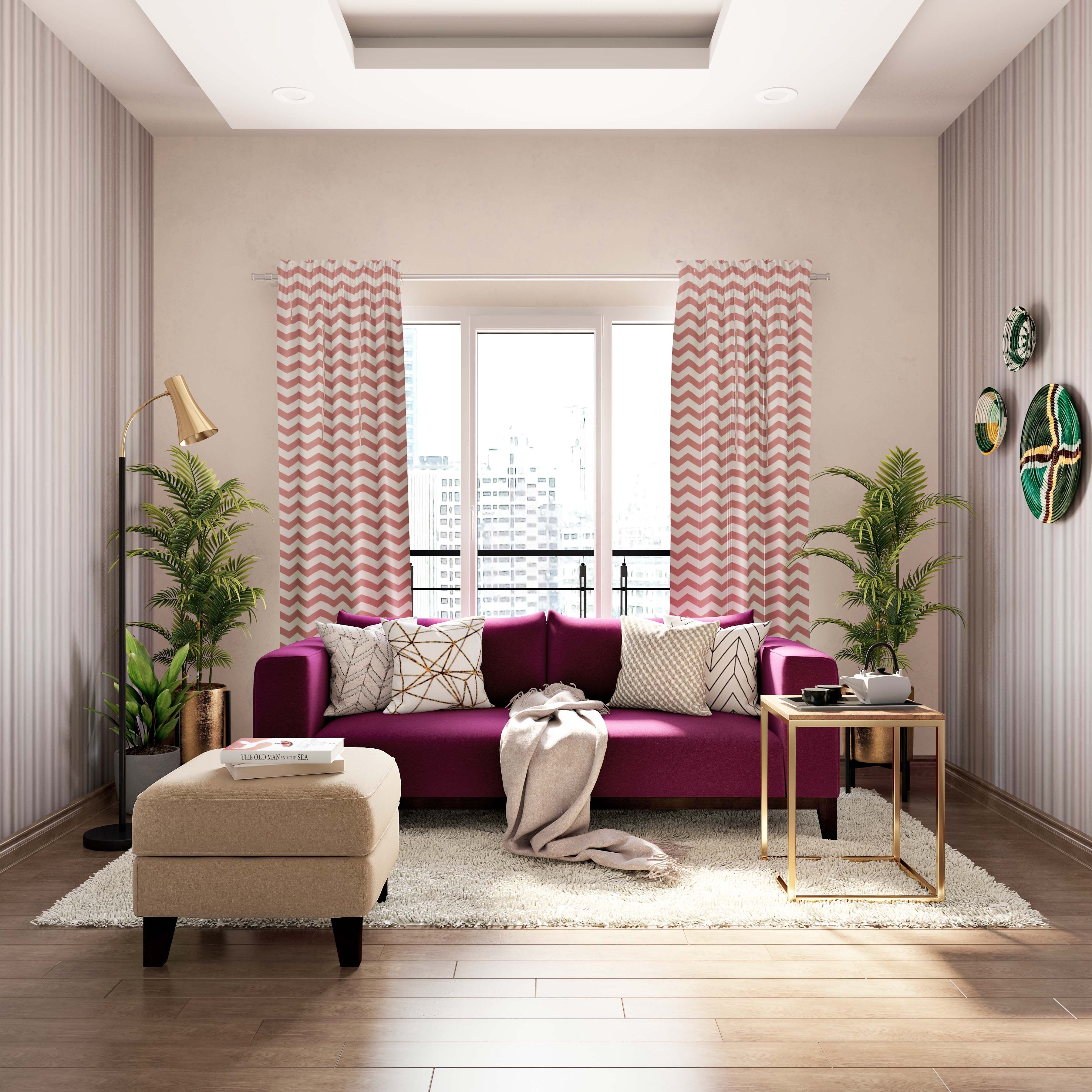 Brown Rectangular Wooden Flooring Design | Livspace