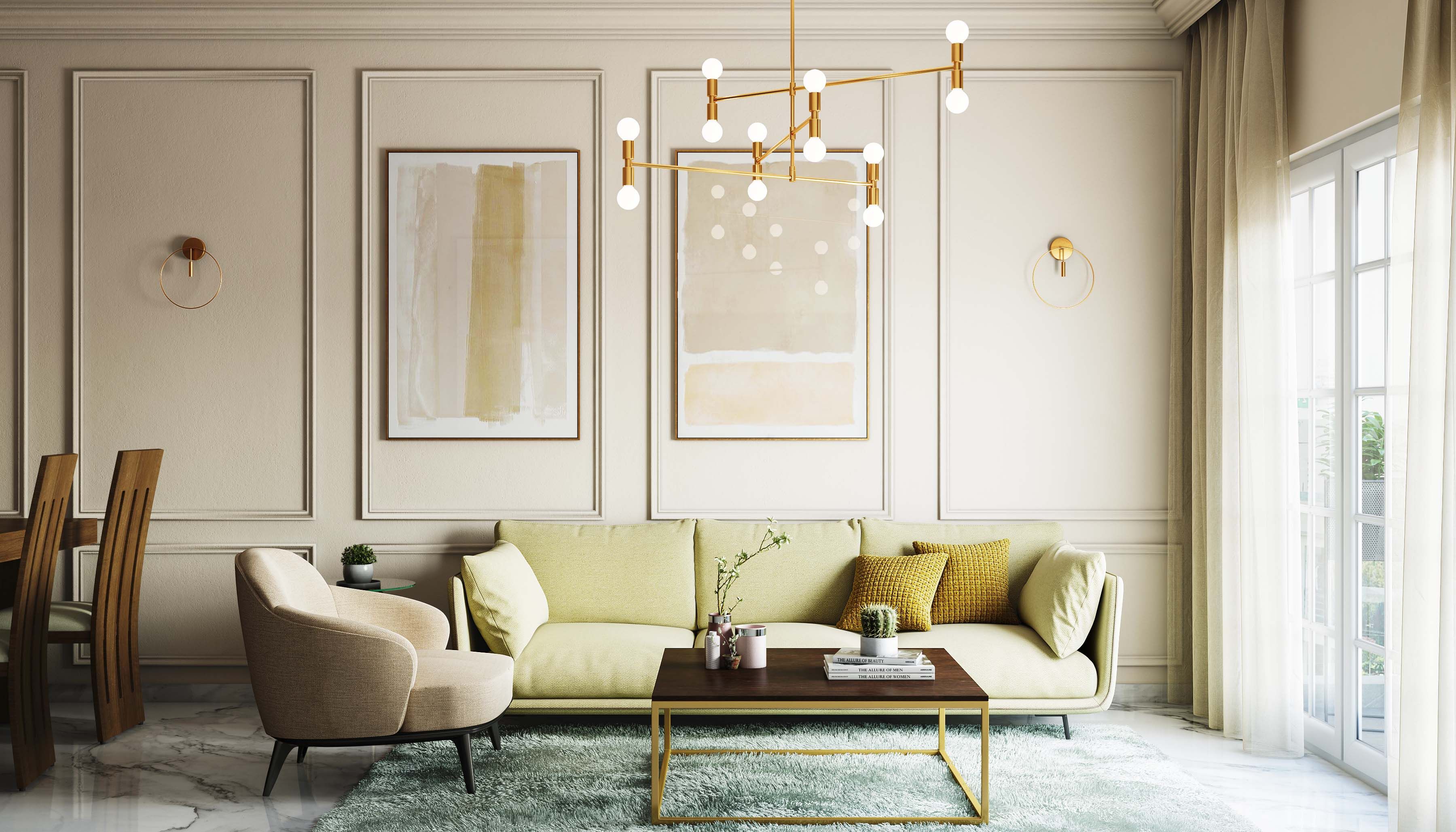 Beige Wall Paint Design For Living Rooms And Bedrooms | Livspace