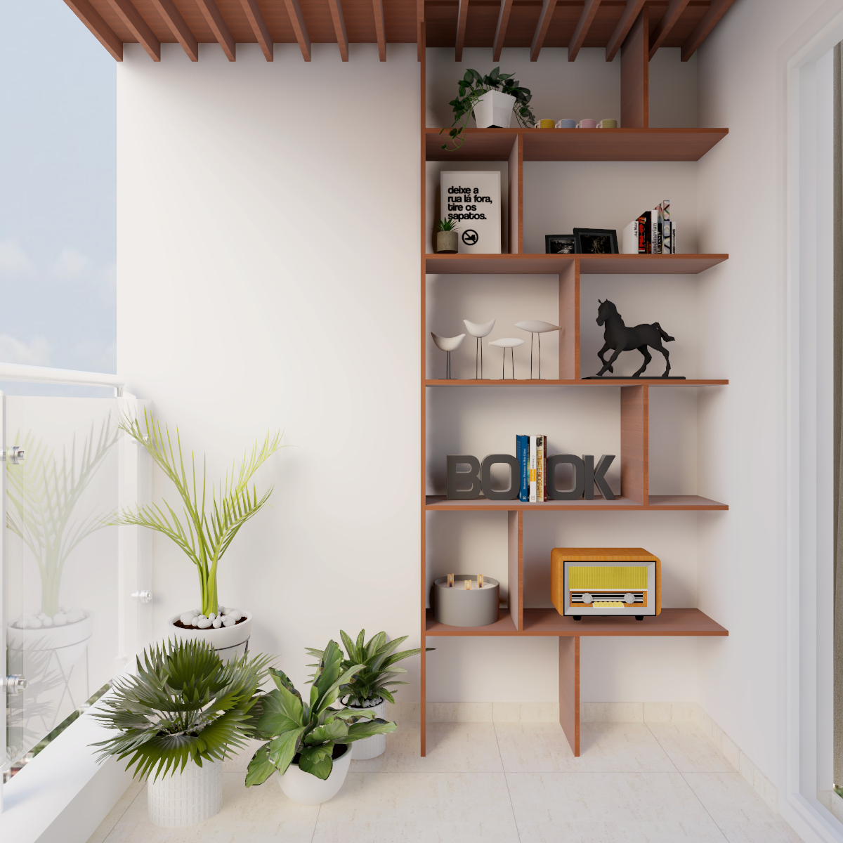 Compact Home Balcony Design | Livspace