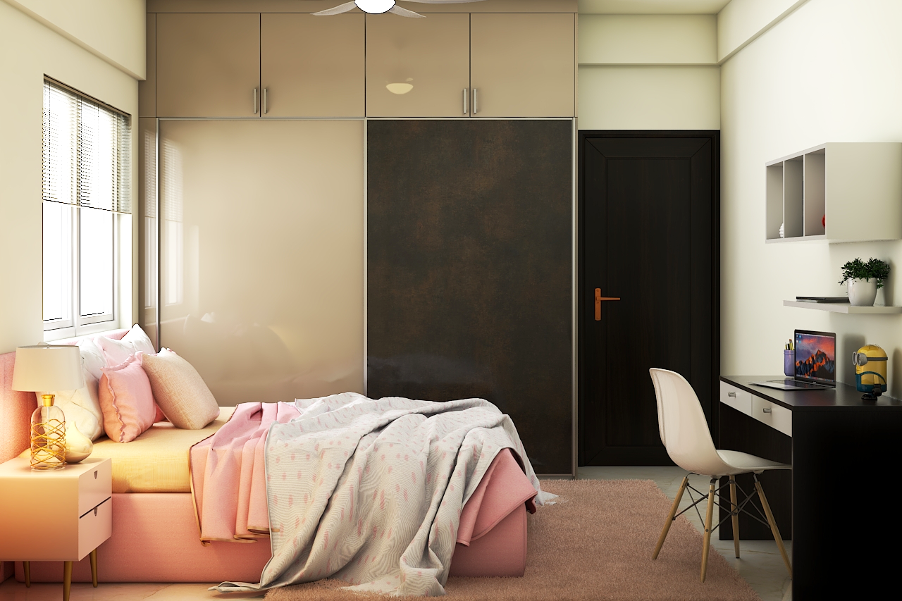 Compact Convenient Accessible Master Bedroom Design | Livspace