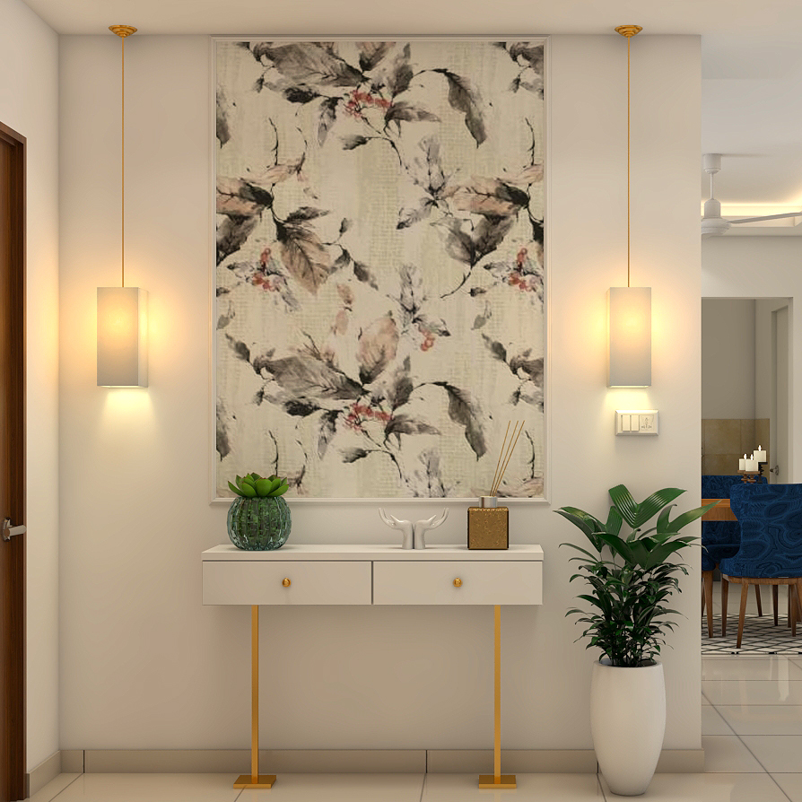 Spacious & Trendy Foyer Design | Livspace
