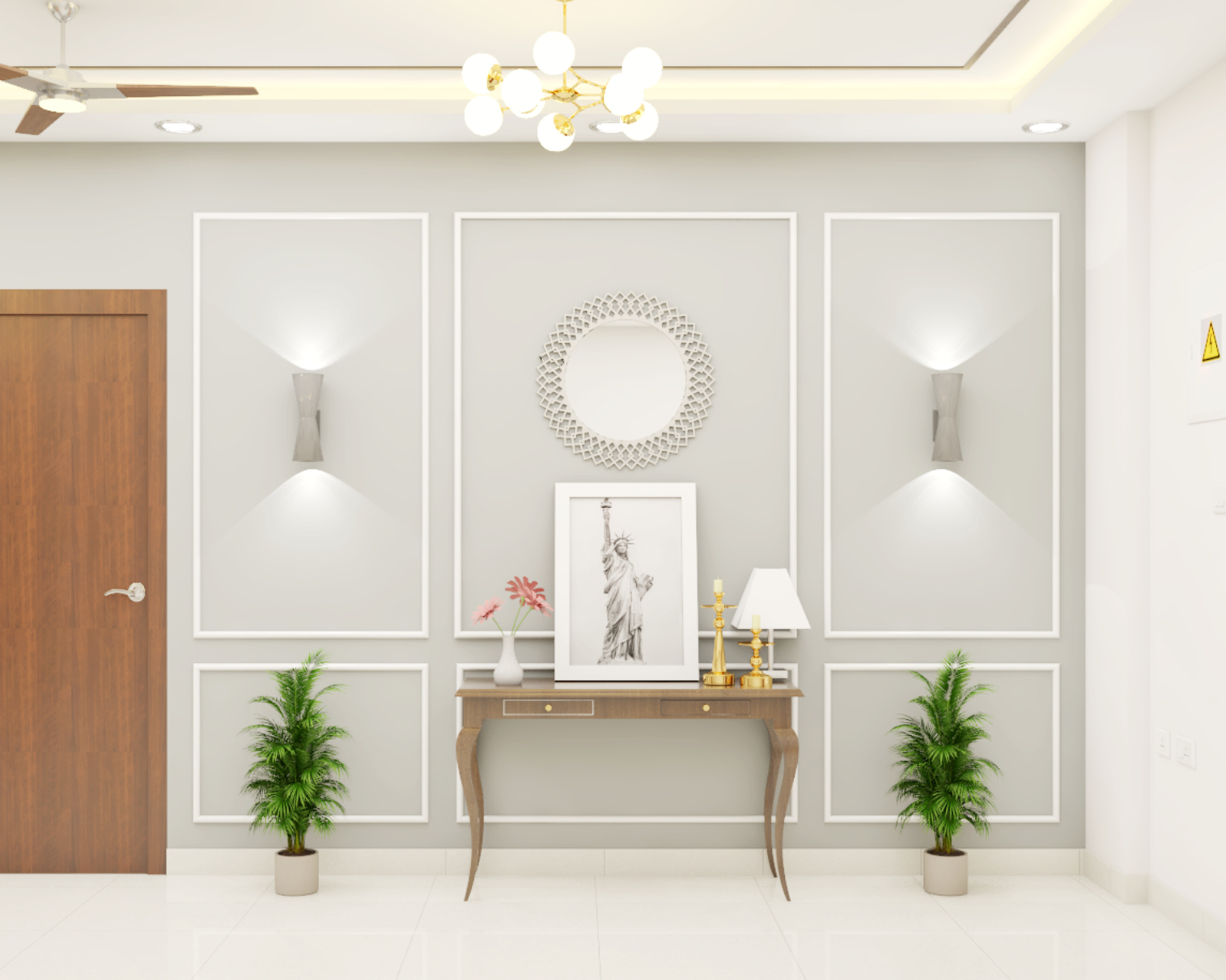 All White Foyer Design Ideas | Livspace