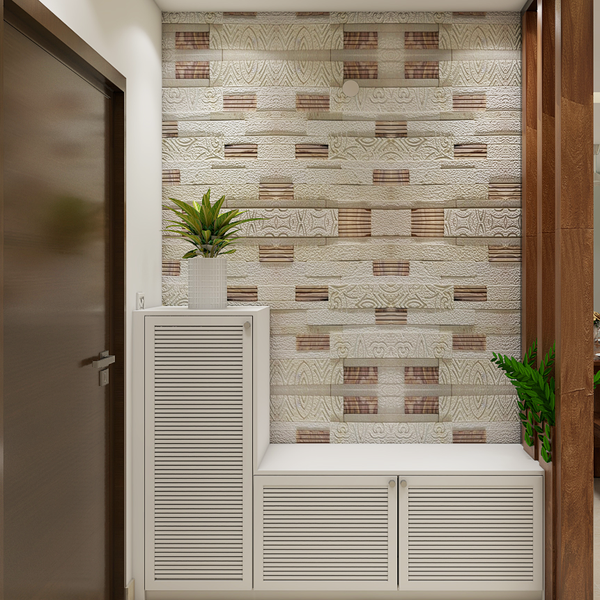 Simple & Budget-Friendly Foyer Area | Livspace