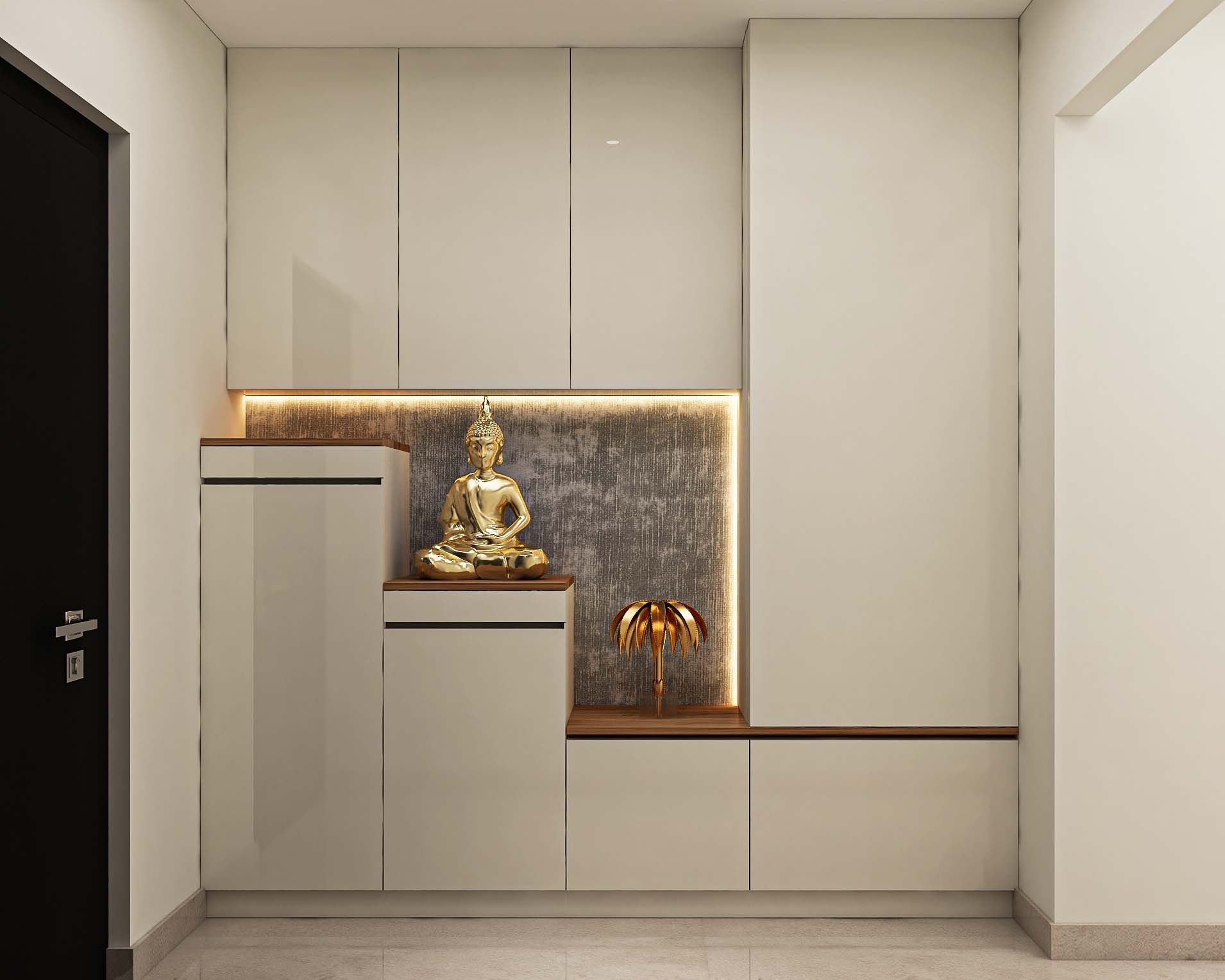 Contemporary And Spacious Foyer Design | Livspace