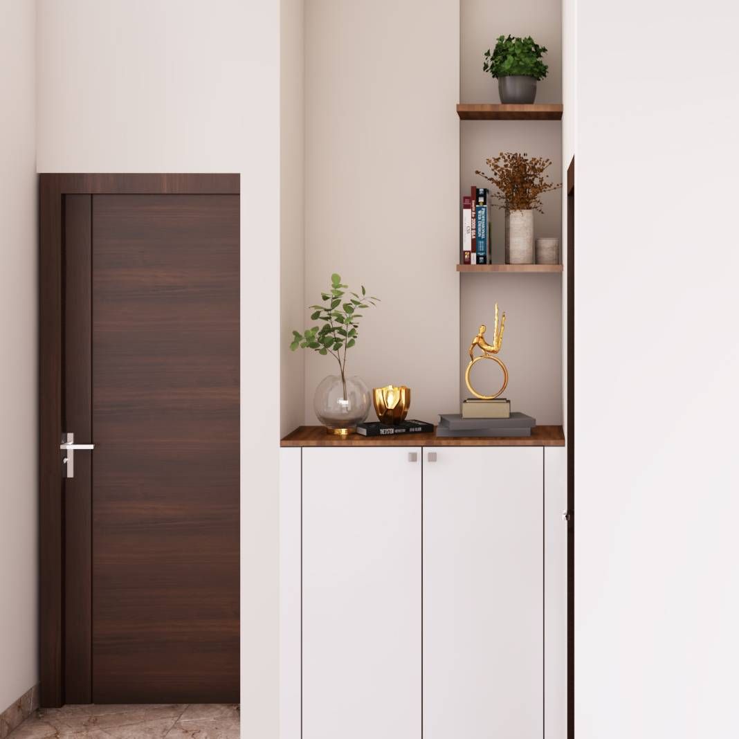 Convenient Contemporary Styled Compact Sized Foyer Design | Livspace