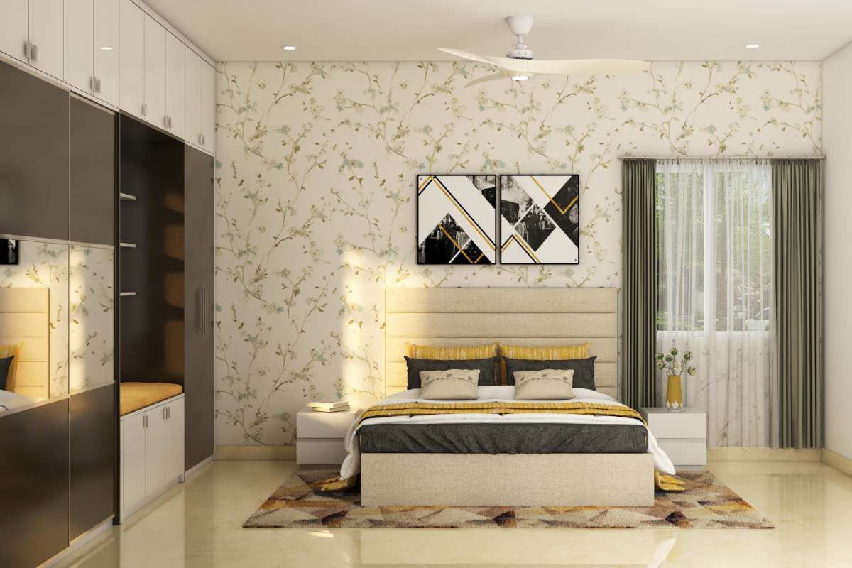 Maximum Storage Spacious Convenient Guest Bedroom Design | Livspace