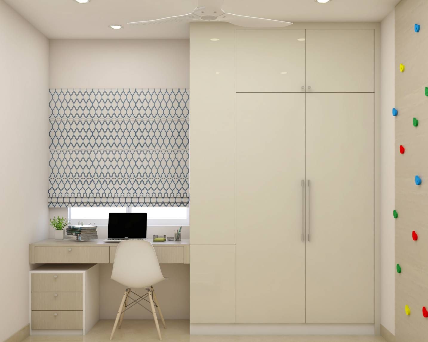 Low Maintenance Compact Modern Home Office | Livspace