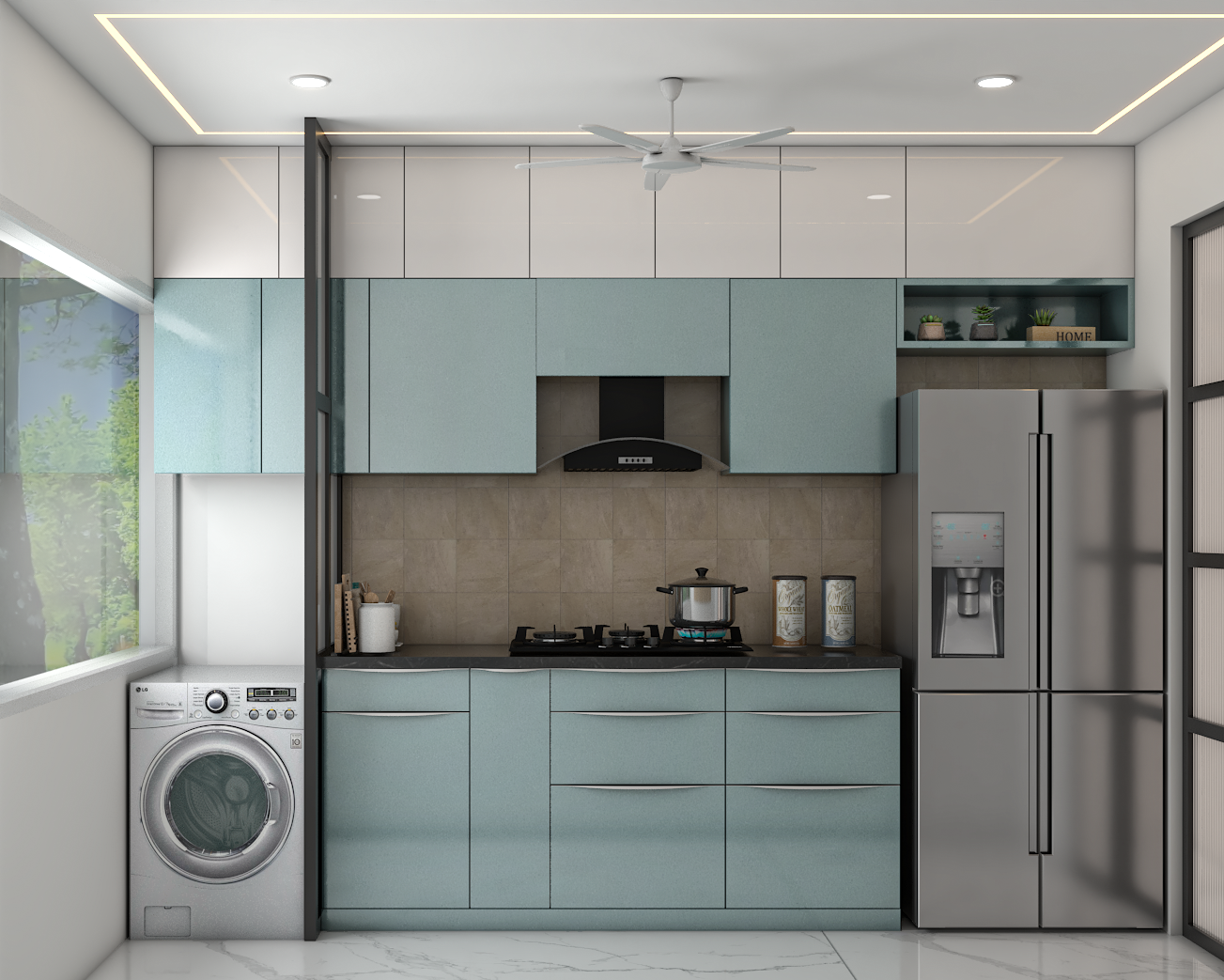 Spacious Modular Kitchen Designed For Rental Homes | Livspace