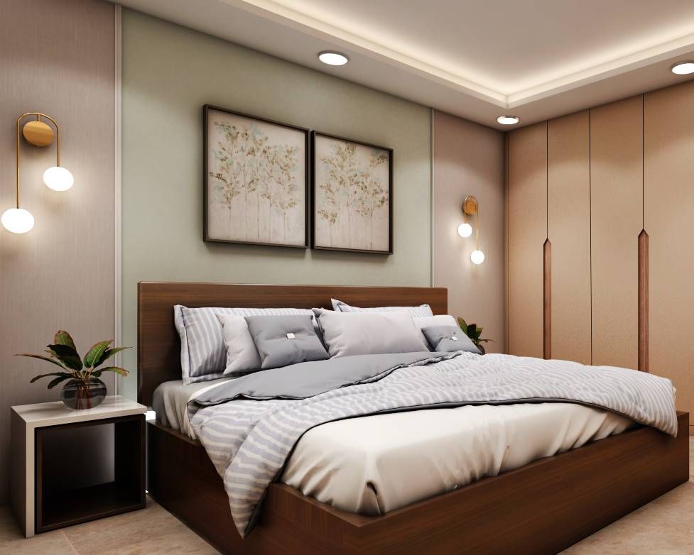 Modern Master Bedroom Designed With Ambient Lighting | Livspace