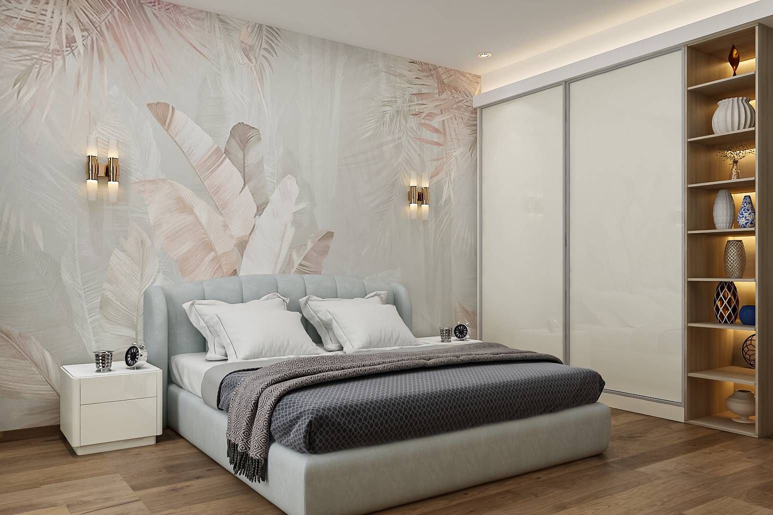 Convenient Contemporary Style Spacious Master Bedroom Design | Livspace