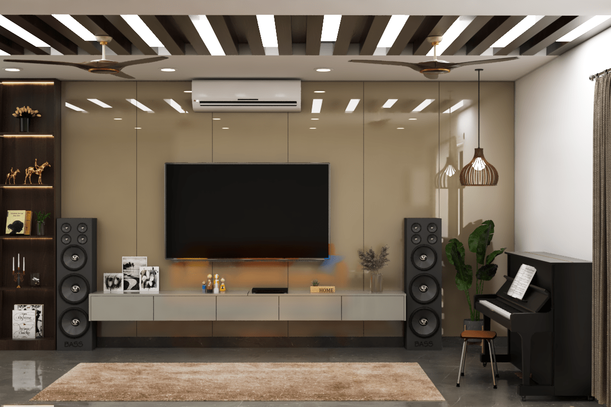 False Ceiling Design with Subtle Color Palette | Livspace