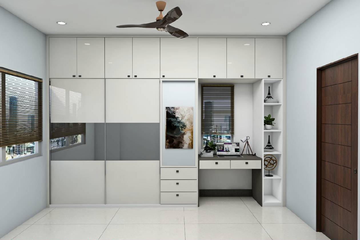 Low Maintenance Modern Themed Spacious Wardrobe Design | Livspace