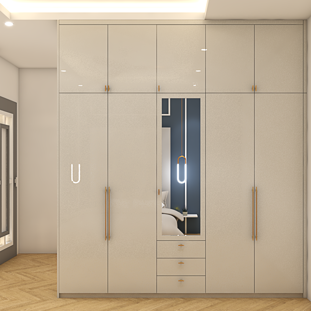 Convenient Modern Styled Compact Sized Wardrobe Design | Livspace