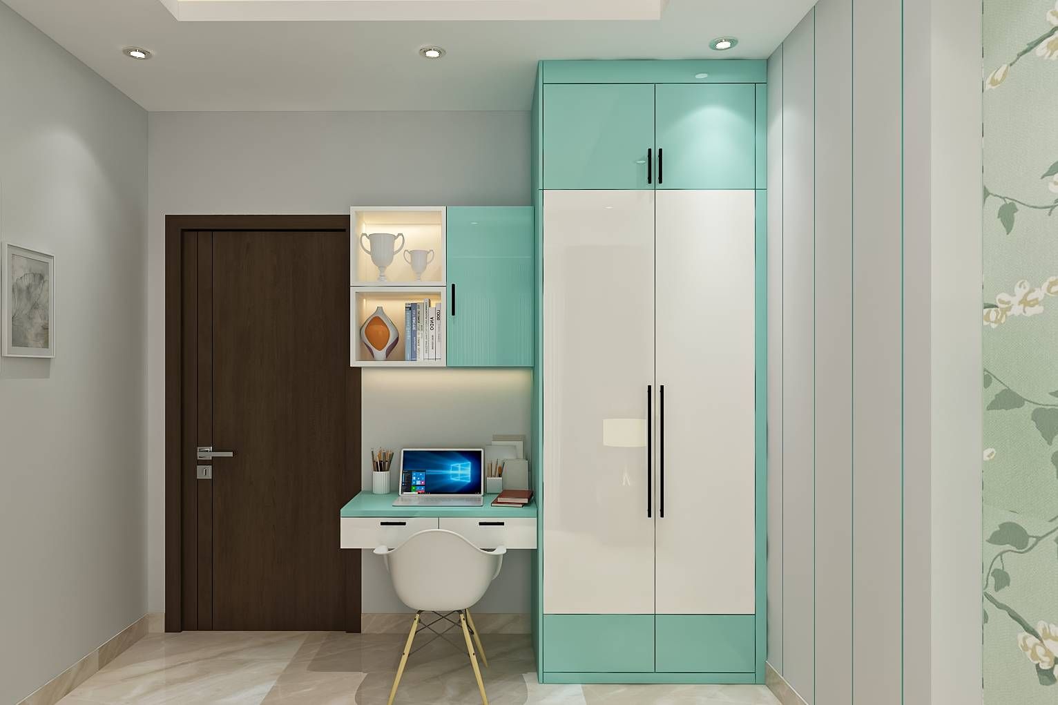 Multi-Functional Contemporary Style Compact Wardrobe Design | Livspace