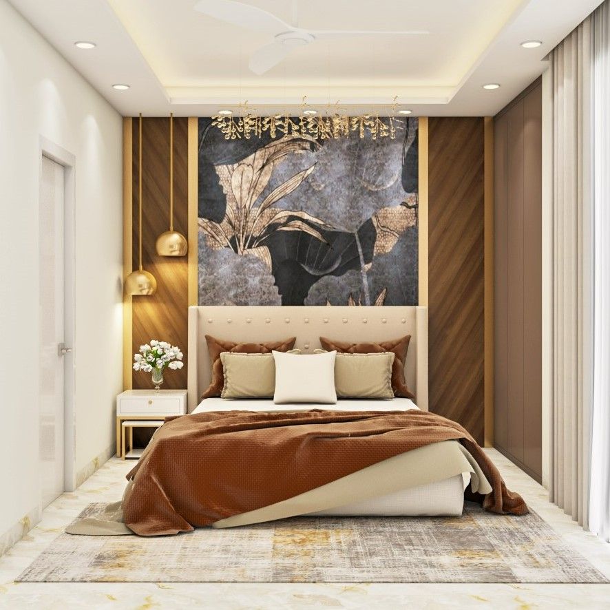 Compact Modern Guest Bedroom With Royal Interiors | Livspace