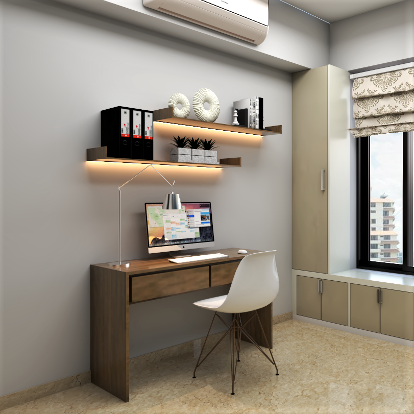 Compact Home Office Design With Sleek Contemporary Interiors | Livspace