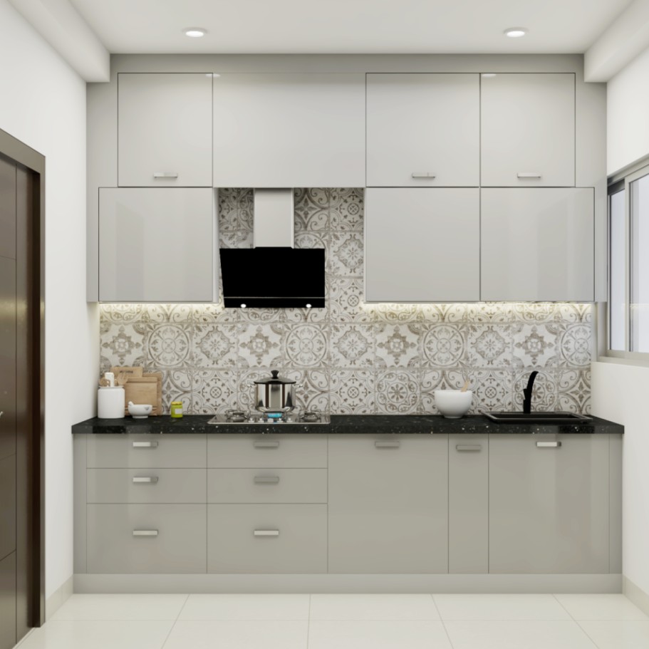 Convenient Parallel Modern Style Modular Kitchen Design | Livspace