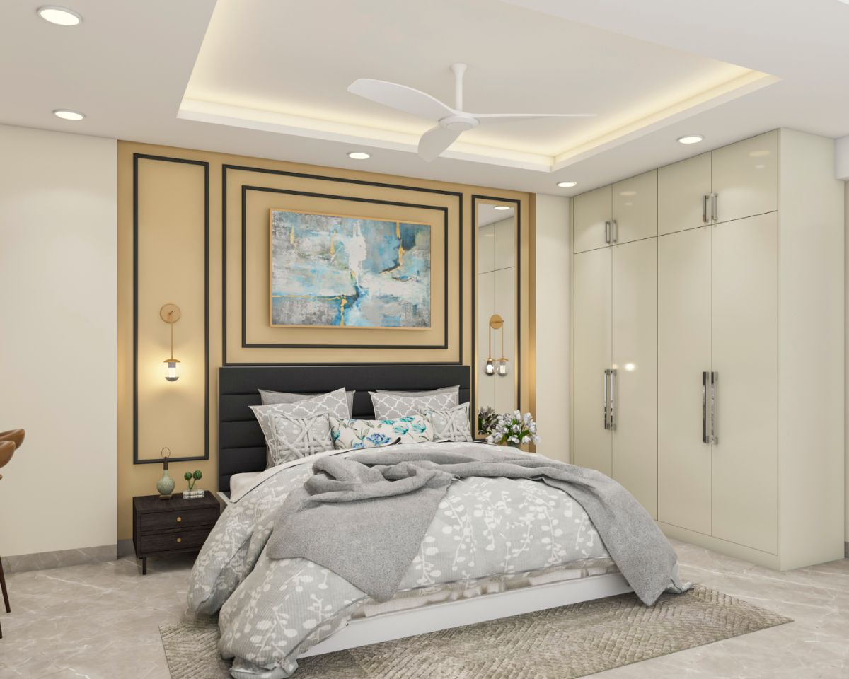 Peripheral Ceiling Design For Bedrooms | Livspace