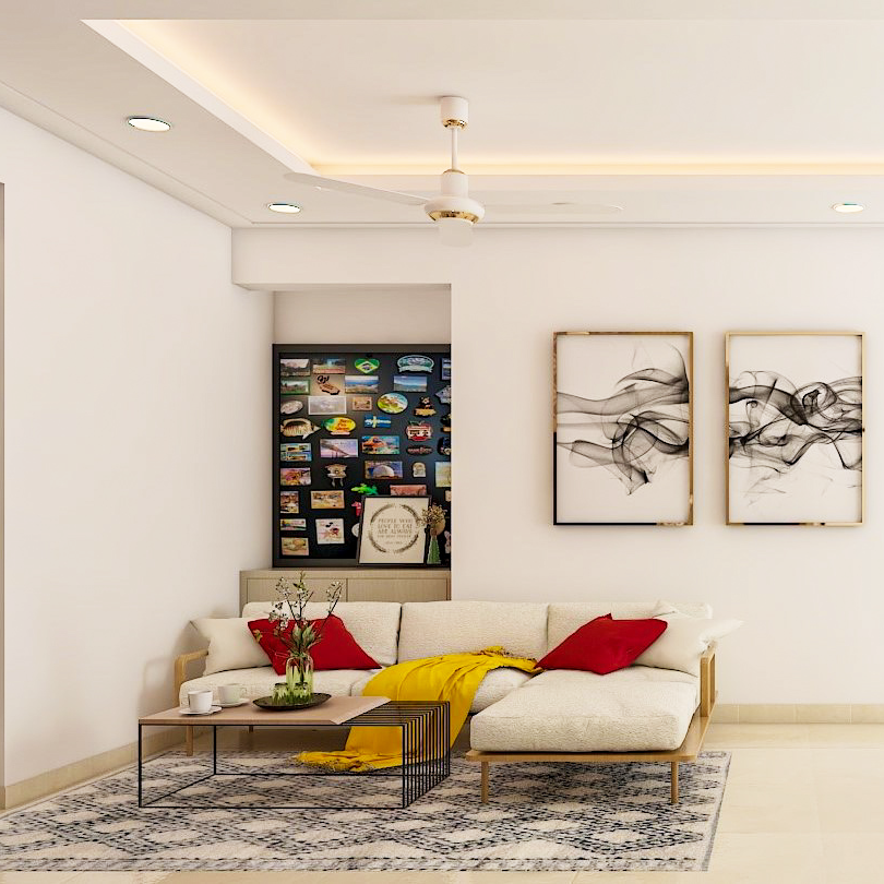 Peripheral False Ceiling Design With Cove Lights | Livspace