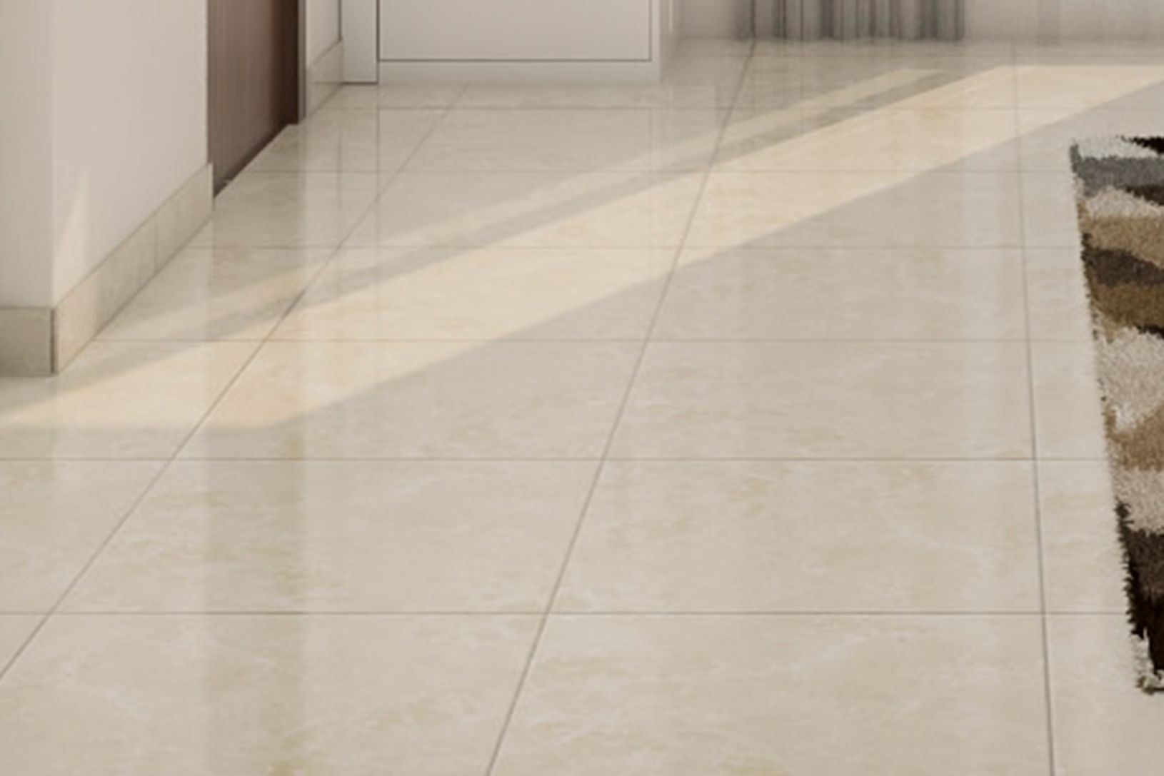 Scratch-Resistant Flooring Design With Square Tiles | Livspace