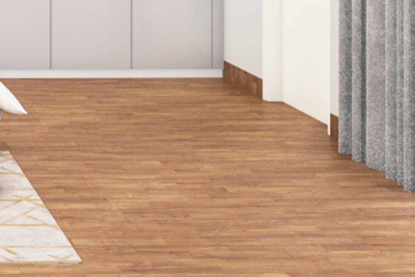 Matte Brown Flooring Design With Scratch-Resistance | Livspace