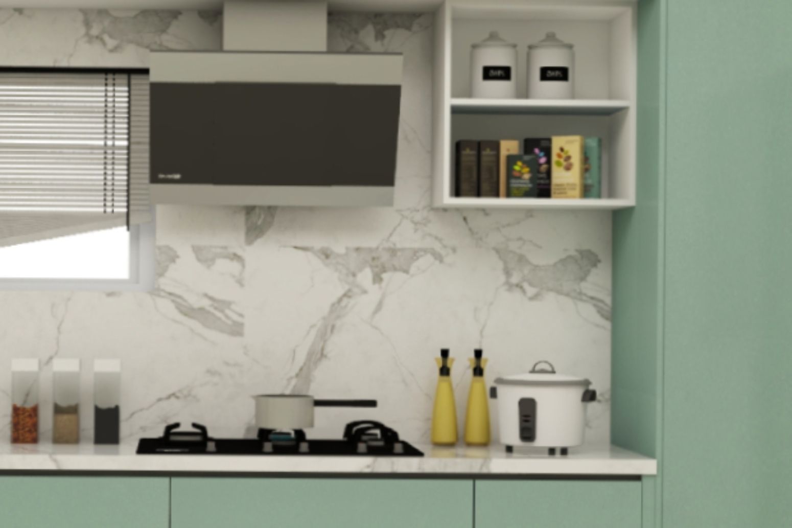 Rectangular Ceramic Tiles Design For Kitchen Walls | Livspace