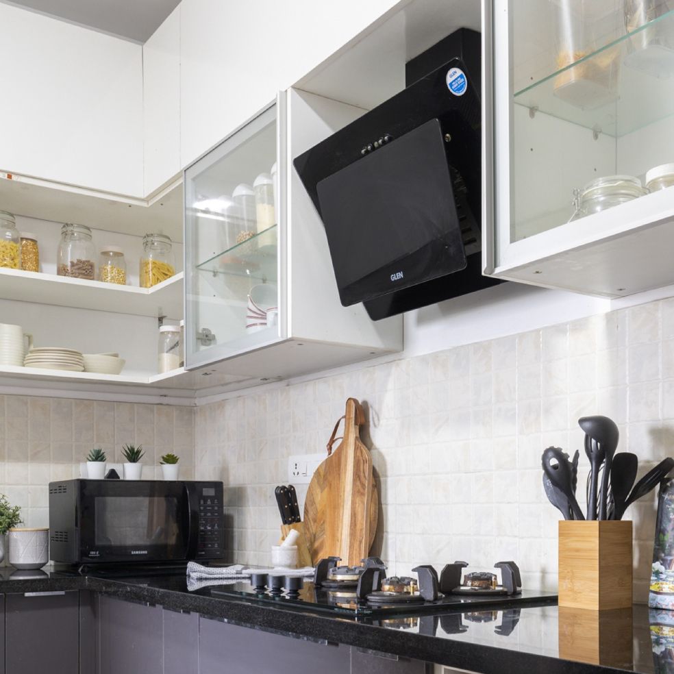 Glossy Wall Tiles Design For Kitchens | Livspace