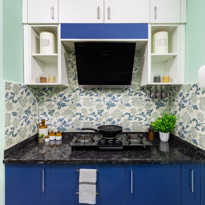 Matte-Finish Backsplash Tiles Design | Livspace