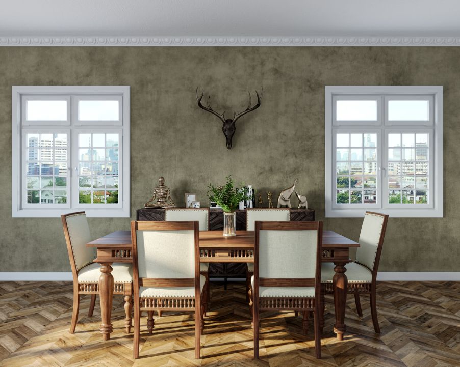 Grey Wall Paint Design With Wall Art | Livspace