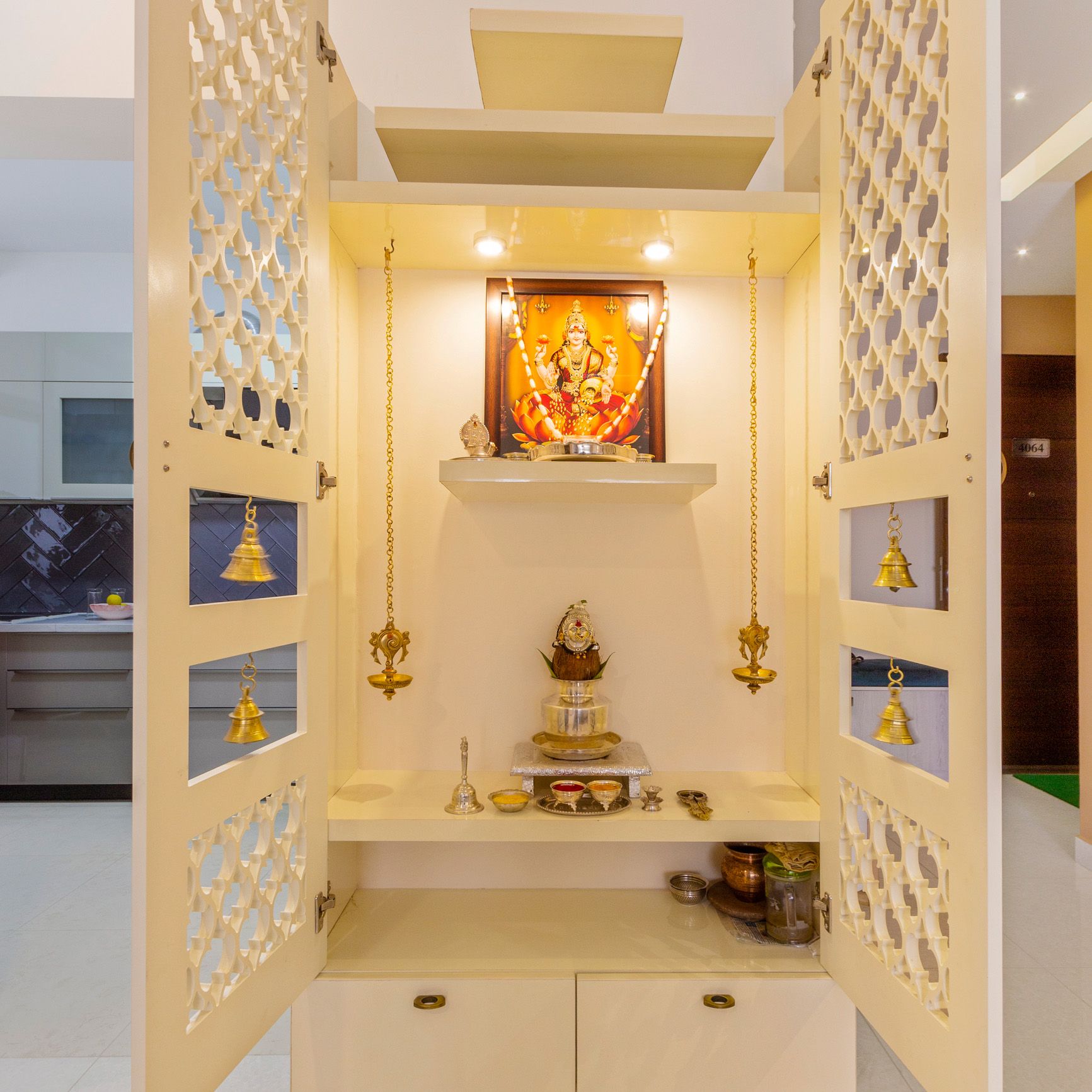 Simple Mandir Design For Home And Small Flats In 2024 - Livspace