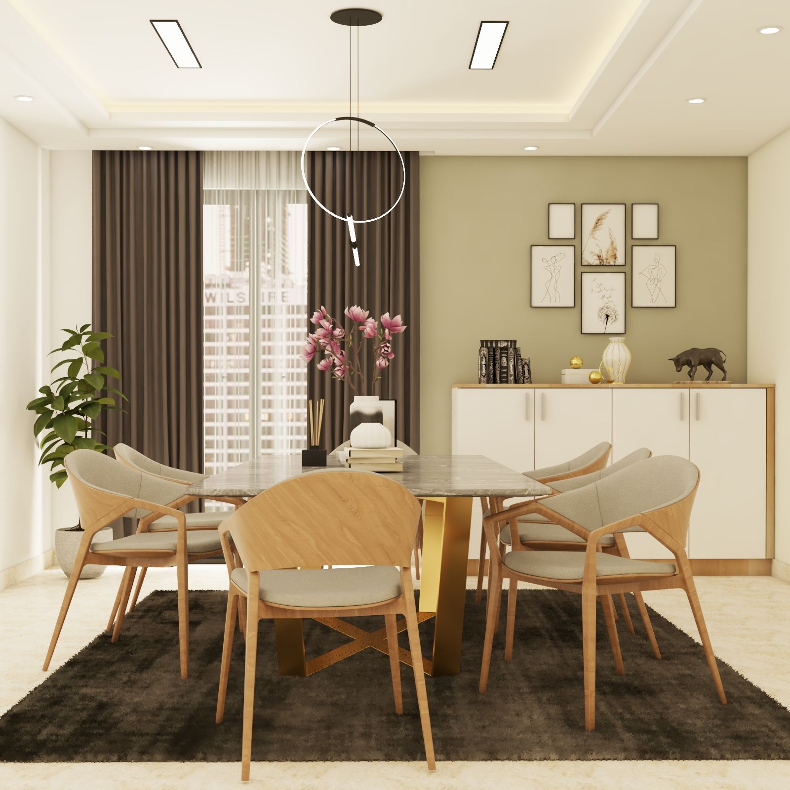 Spacious Budget-Friendly Dining Room Design | Livspace
