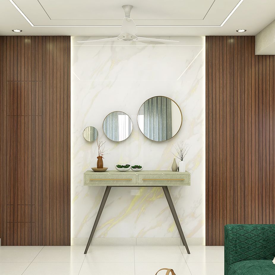 Modern Foyer Design with Stone Cladding | Livspace