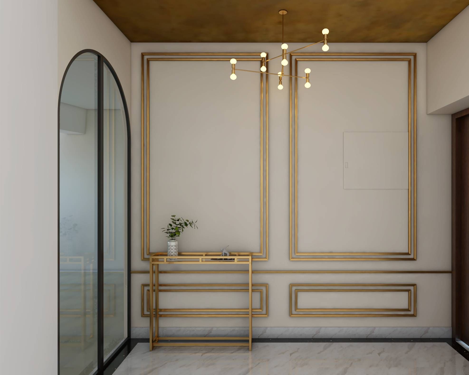 Contemporeary Foyer Design for Large Spaces | Livspace