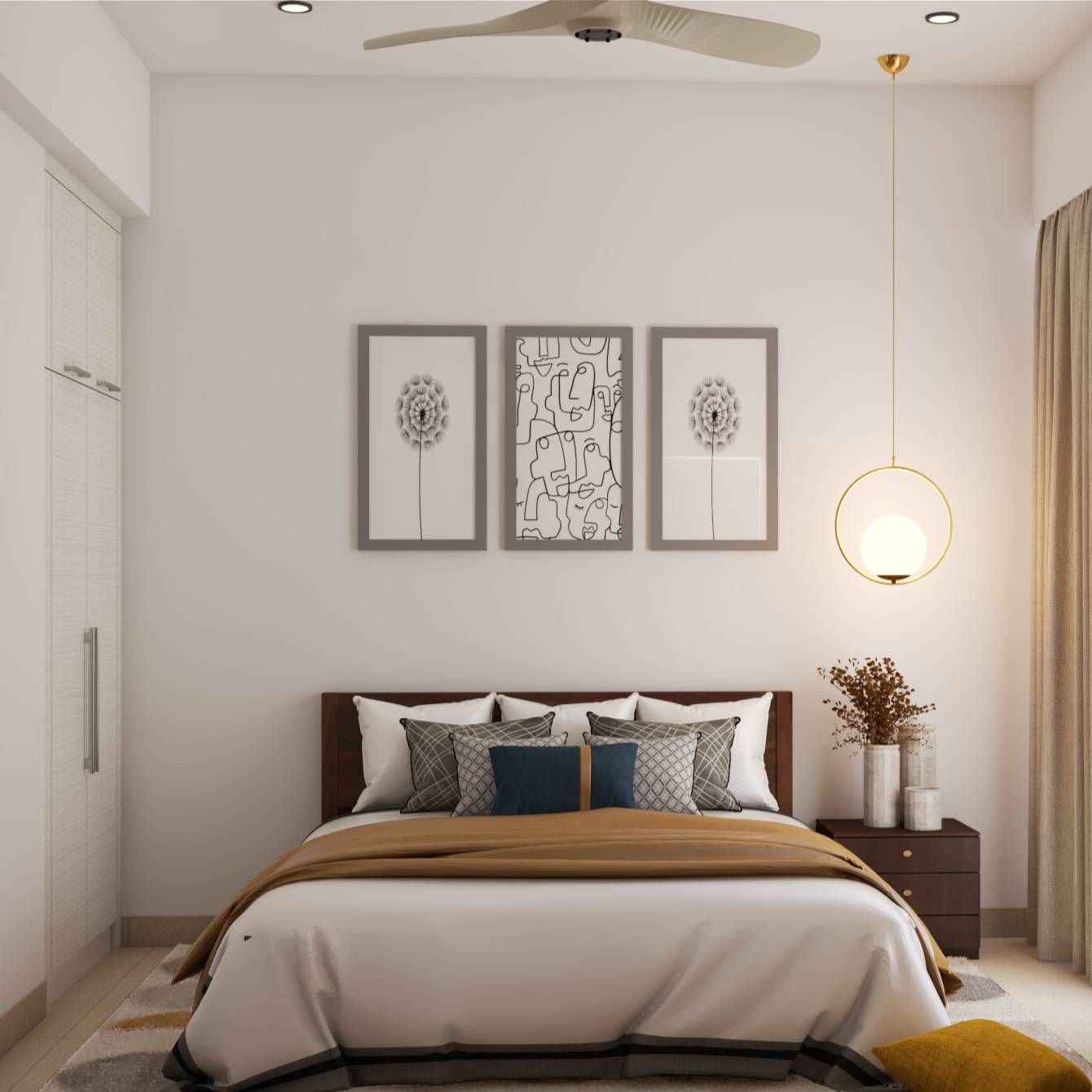Modern Guest Bedroom Design With Ambient Light Livspace