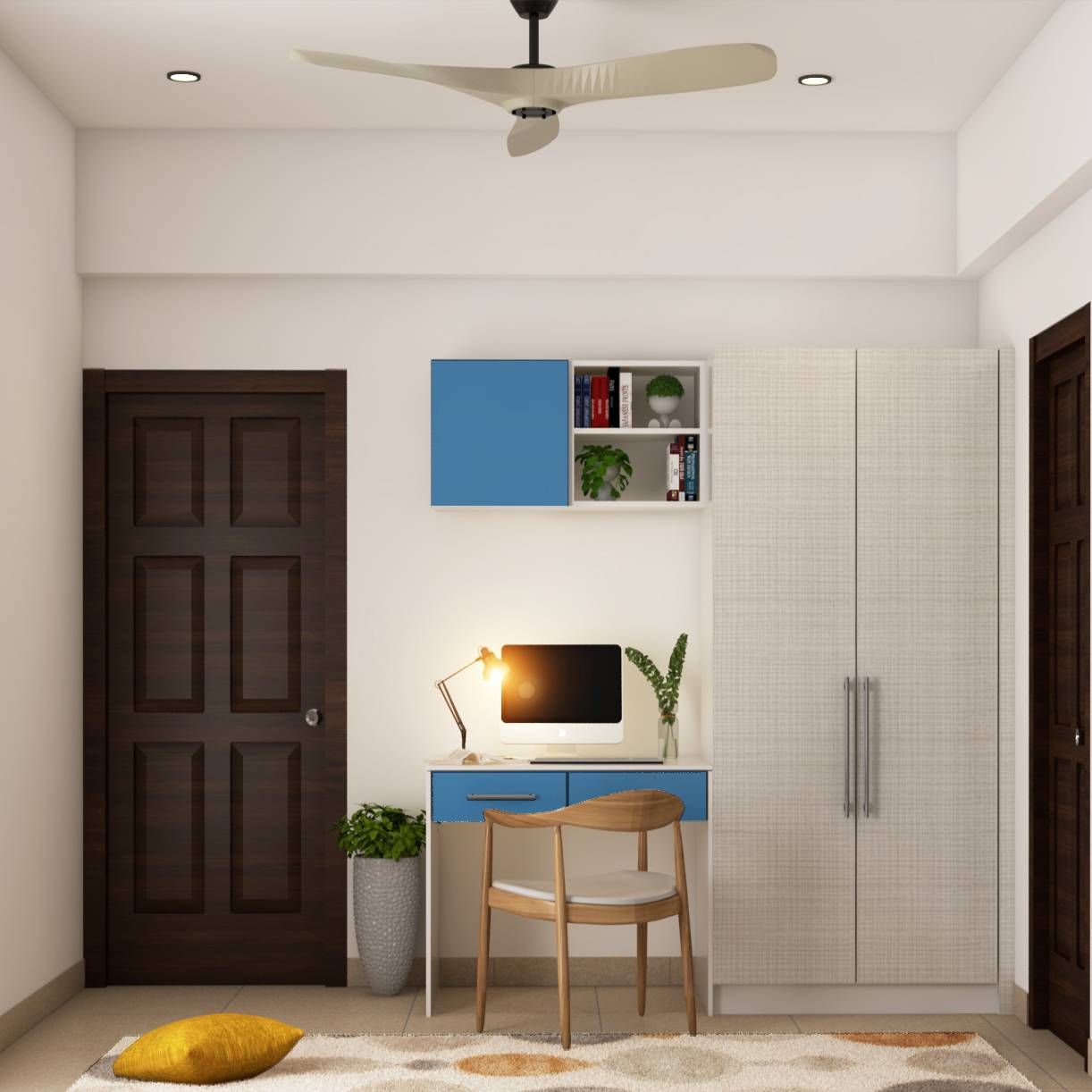 Spacious Study Room Design With Ambient Lighting | Livspace